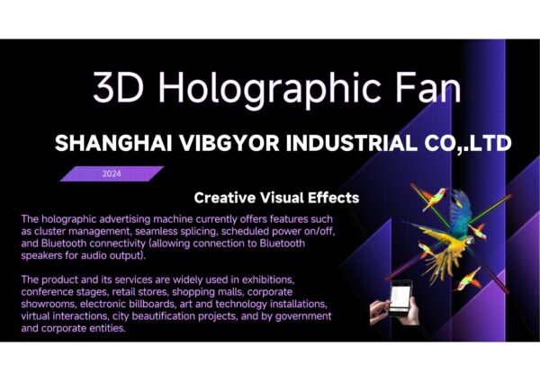 3D Holographic Fan Versatile Applications
