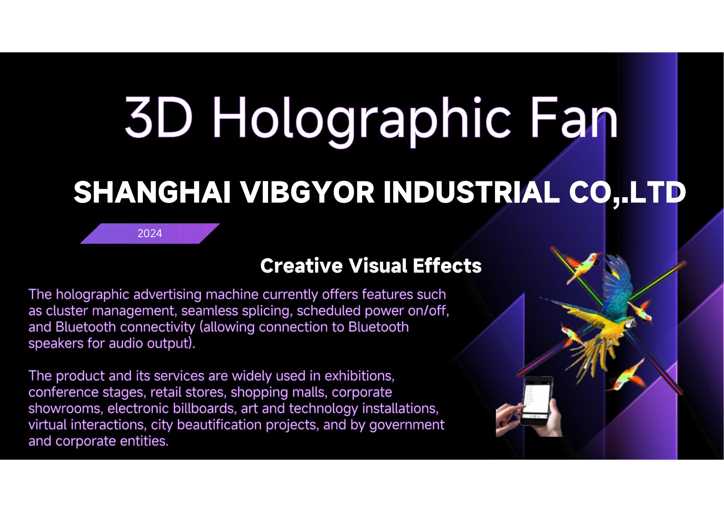 3D Holographic Fan Versatile Applications